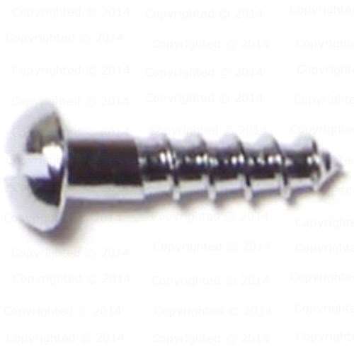 Chrome Slotted Round Head Wood Screws – ScrewsAndBolts.com