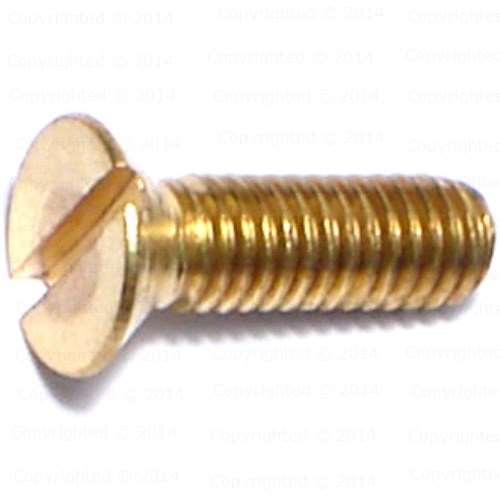 Buy #10 Fine Thread Brass Slotted Flat Head Machine Screws ...