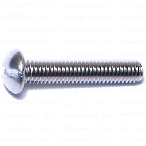 Stainless Steel Slotted Round Head Machine Screws - #10 Diameter Fine ...
