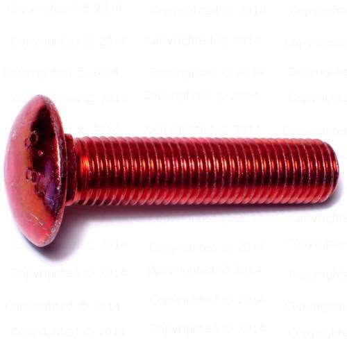 Red Rinse Metric 8.8 Carriage Bolts - 16mm Diameter – ScrewsAndBolts.com