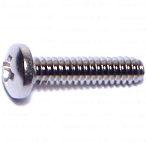 Stainless Steel Phillips Pan Head Machine Screws - #6 Diameter Coarse ...