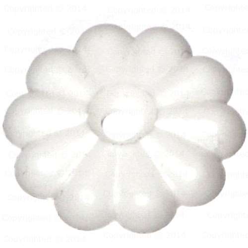1" White Plastic Rosette Cap – ScrewsAndBolts.com